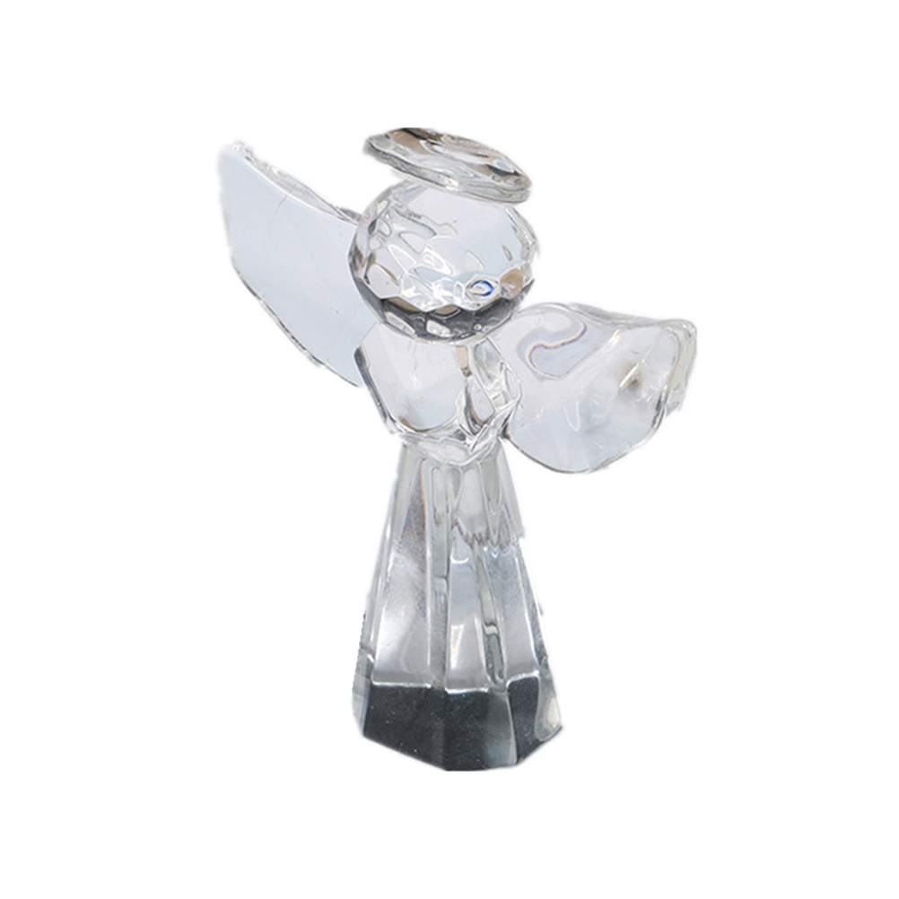 2Pcs Transparent Glass Angel Statue Ornaments Ange... – Grandado