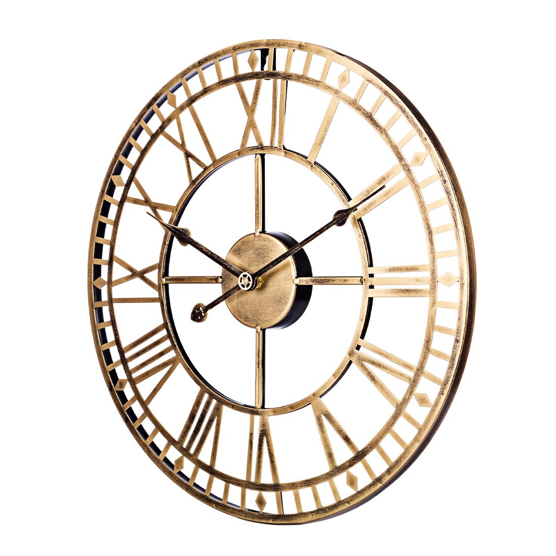 16 Inches 40cm Iron Hollow Wall Clock Roman Numera... – Grandado