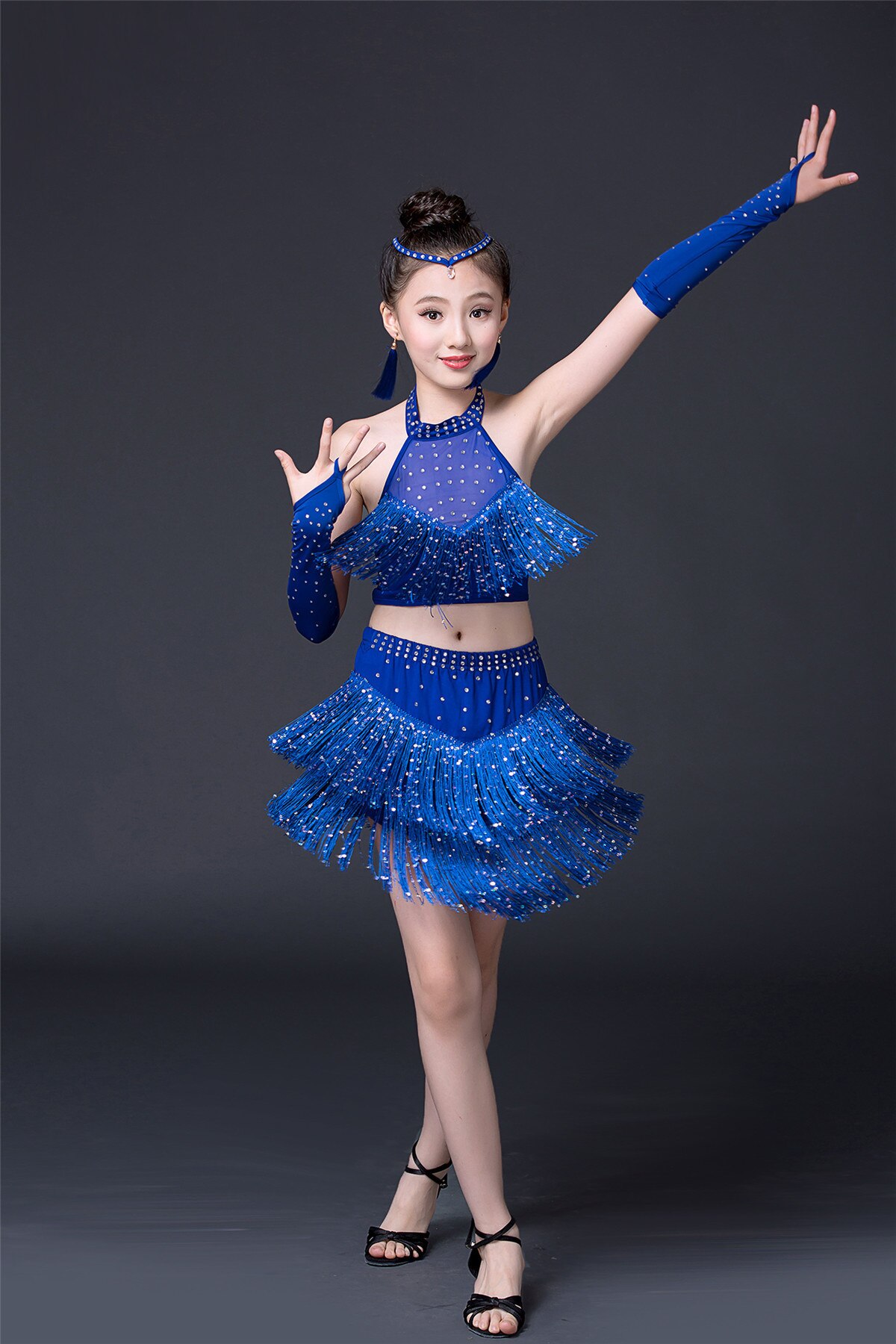 tassel children salsa spandex cha cha samba tango ... – Grandado
