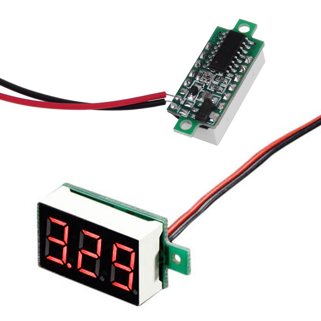Lcd Digitale Voltmeter Voltimetro Rode Led Amp Vol... – Vicedeal