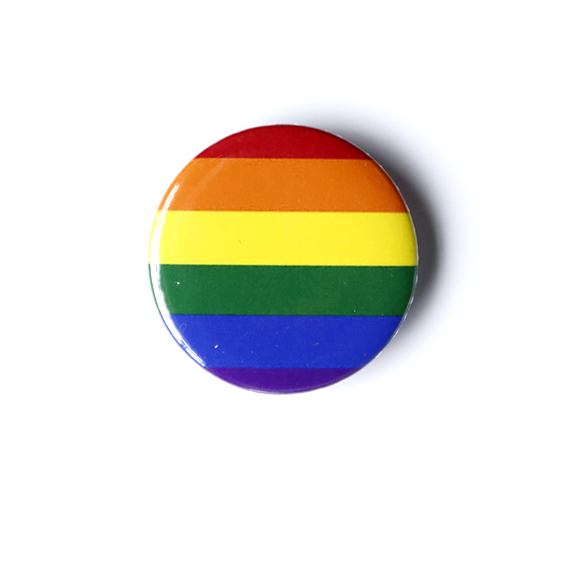 50 Pieces LGBT Rainbow Badge Round Metal Pins Gay ... – Vicedeal