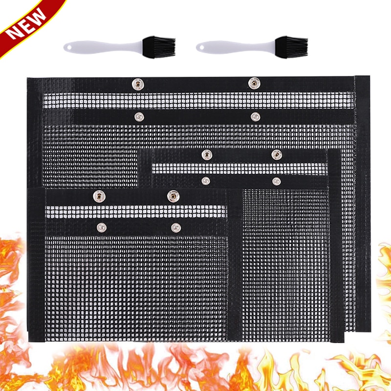 Non-stick Bbq Grill Mesh Zak, bbq Gebakken Tas Gri... – Vicedeal
