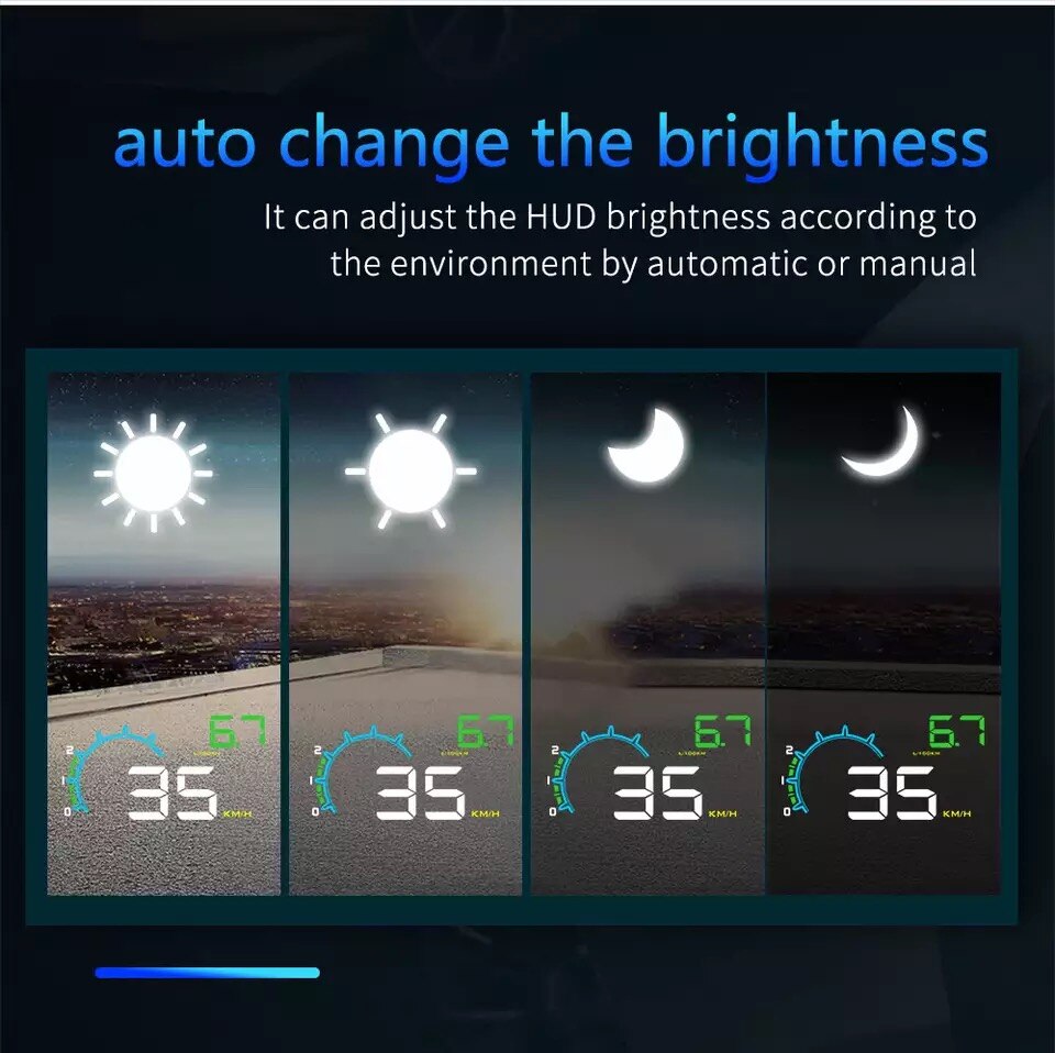 Head Up Display HUD Display D3000 Car OBD OBD2 Car... – Grandado