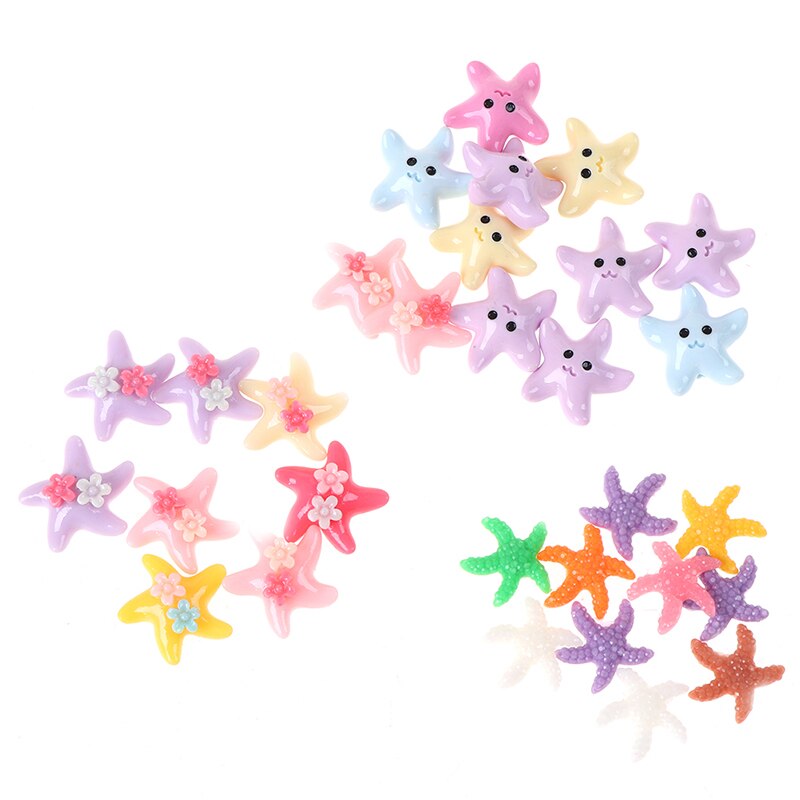 10pcs/pack Cute Miniature Ornaments Starfish Fish ... – Grandado
