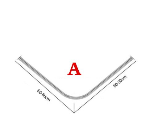 6 Size U/L-Shaped Shower Curtain Rod Retractable C... – Vicedeal