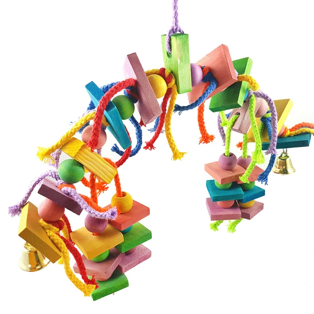 Behogar Grappige Veelkleurige Houten Blokken Katoe... – Vicedeal