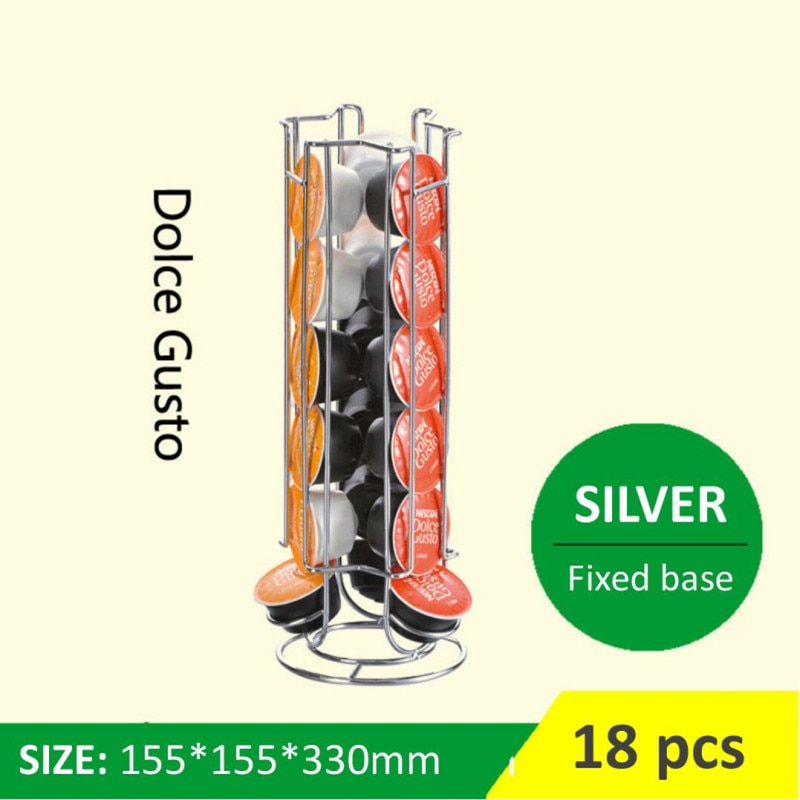 18 cups Coffee Pod Holder Stand Capsule Tower Rack... – Grandado