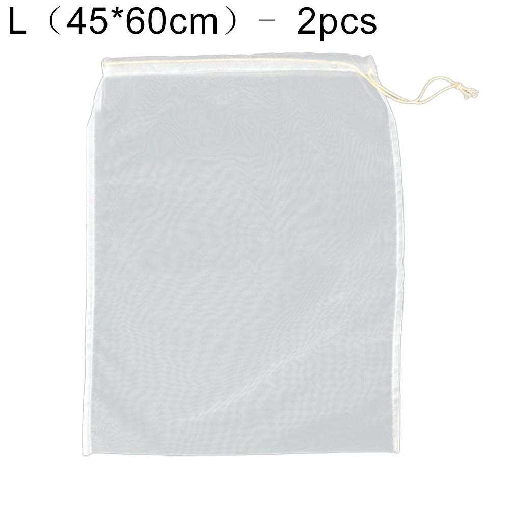 2Pcs Home Reusable Drawstring 200 Mesh Wine Milk F... – Grandado