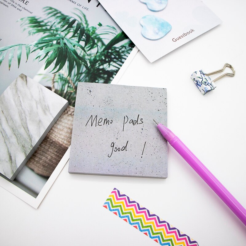 Zelfklevende Sticker Marmer Patroon Notepad Sticky... – Grandado