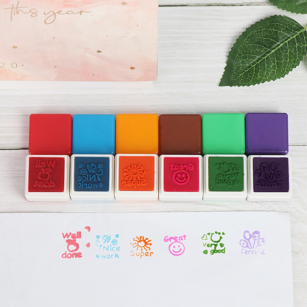 6Pcs/Set Teachers Praise Phrase Reward Stamps Home... – Vicedeal