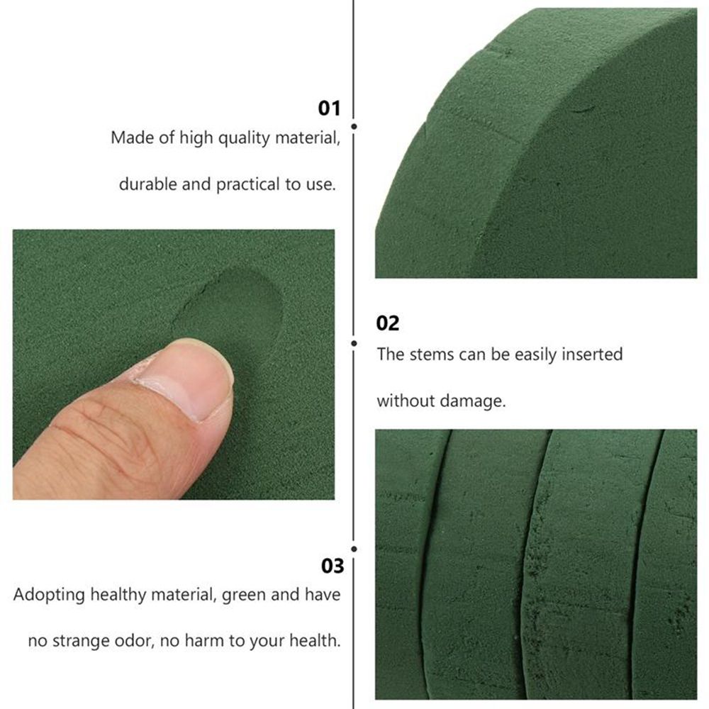 Floral Foam, 4 PCS Round Dry Floral Foam Blocks, G... – Grandado