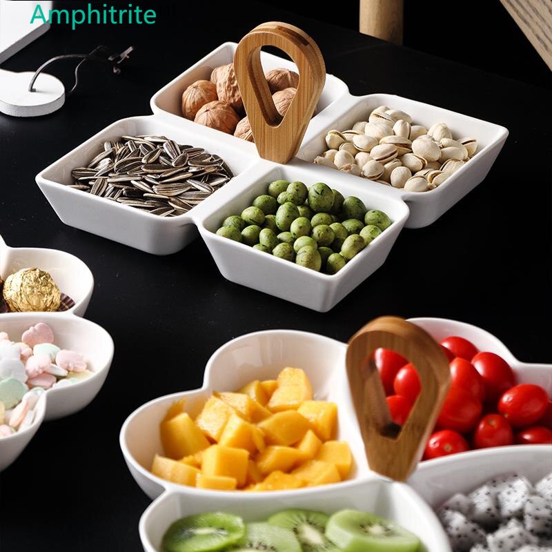 Nordic Creatieve Keramiek Verdeeld Snack Raster Va... – Vicedeal