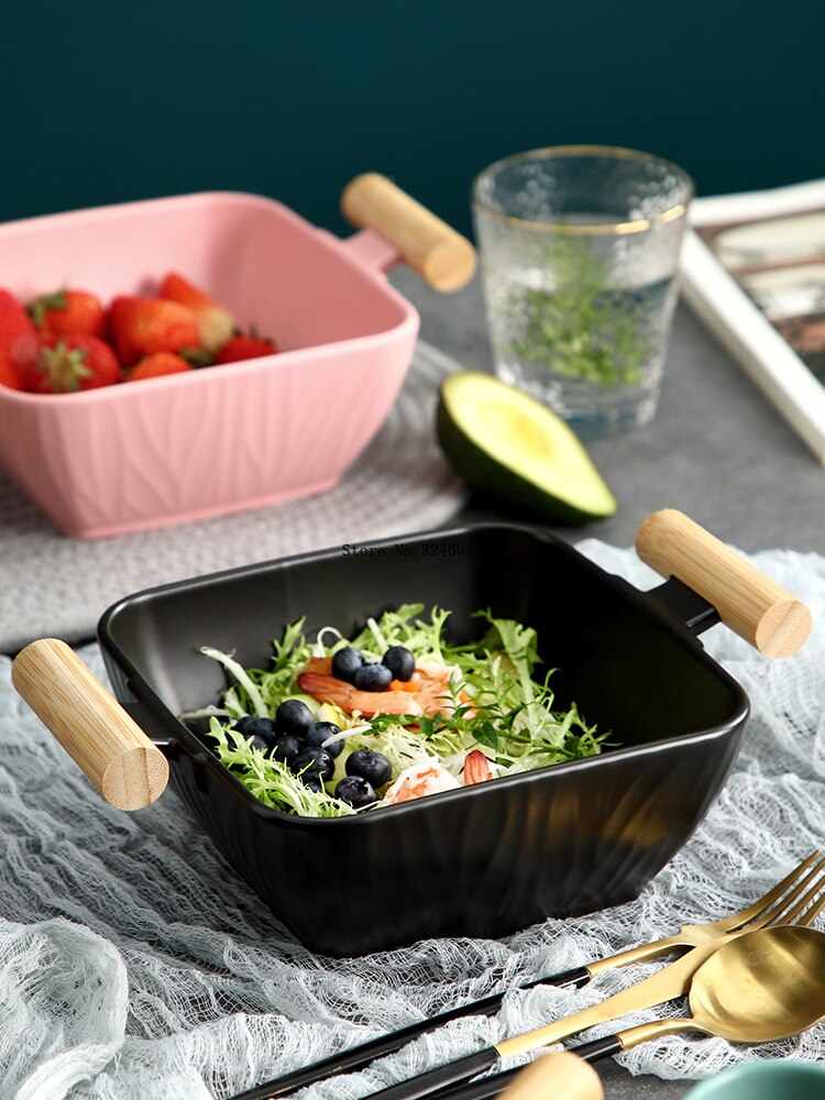 Nordisk keramisk fad køkkensalat frugttallerken me... – Grandado