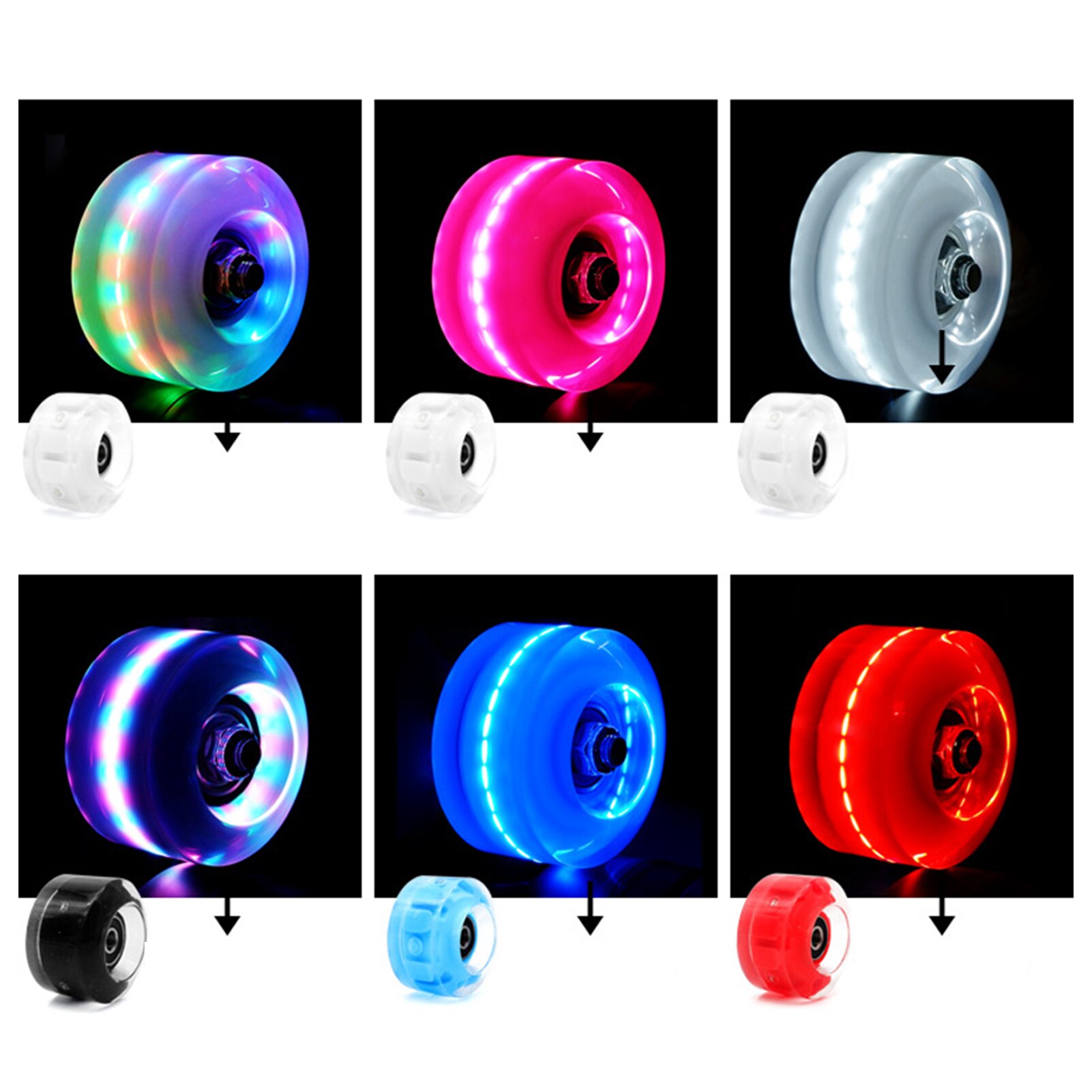 4Pcs Luminous Flash Roller Double Row Roller Skati... – Vicedeal