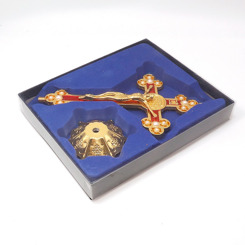 Cruz cristã de jesus com embutida, em metal, cruz ... – Grandado
