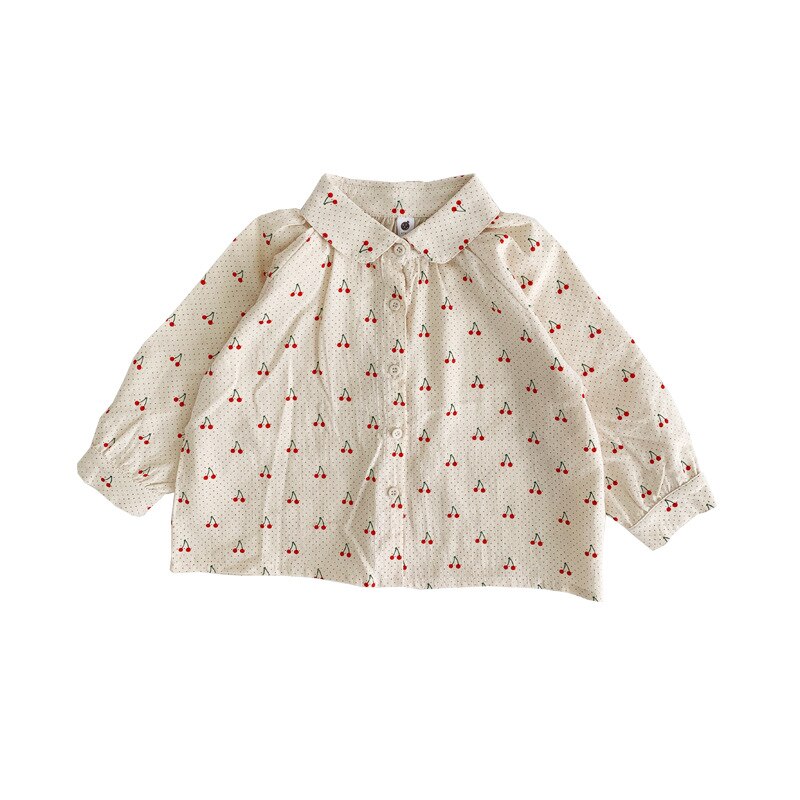 Autumn Girls Cherry Blouses Kids Cotton Tops Girl ... – Vicedeal