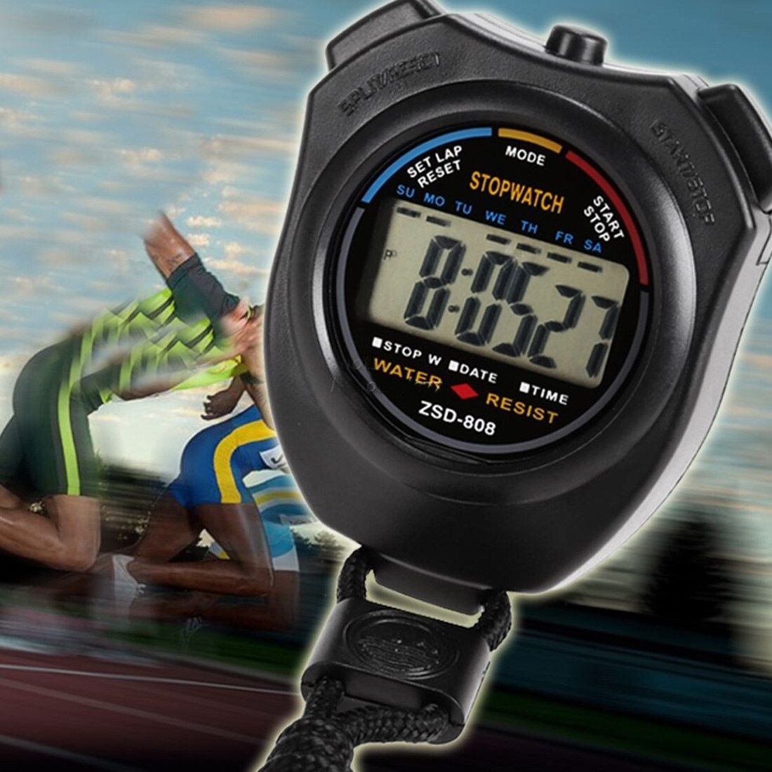 Handheld Stopwatch Timer 1pc Digital LCD Sports St... – Grandado