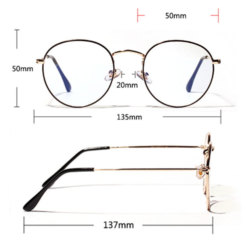 Classic Women Round Eyeglasses Frame Ultralight Fl... – Vicedeal