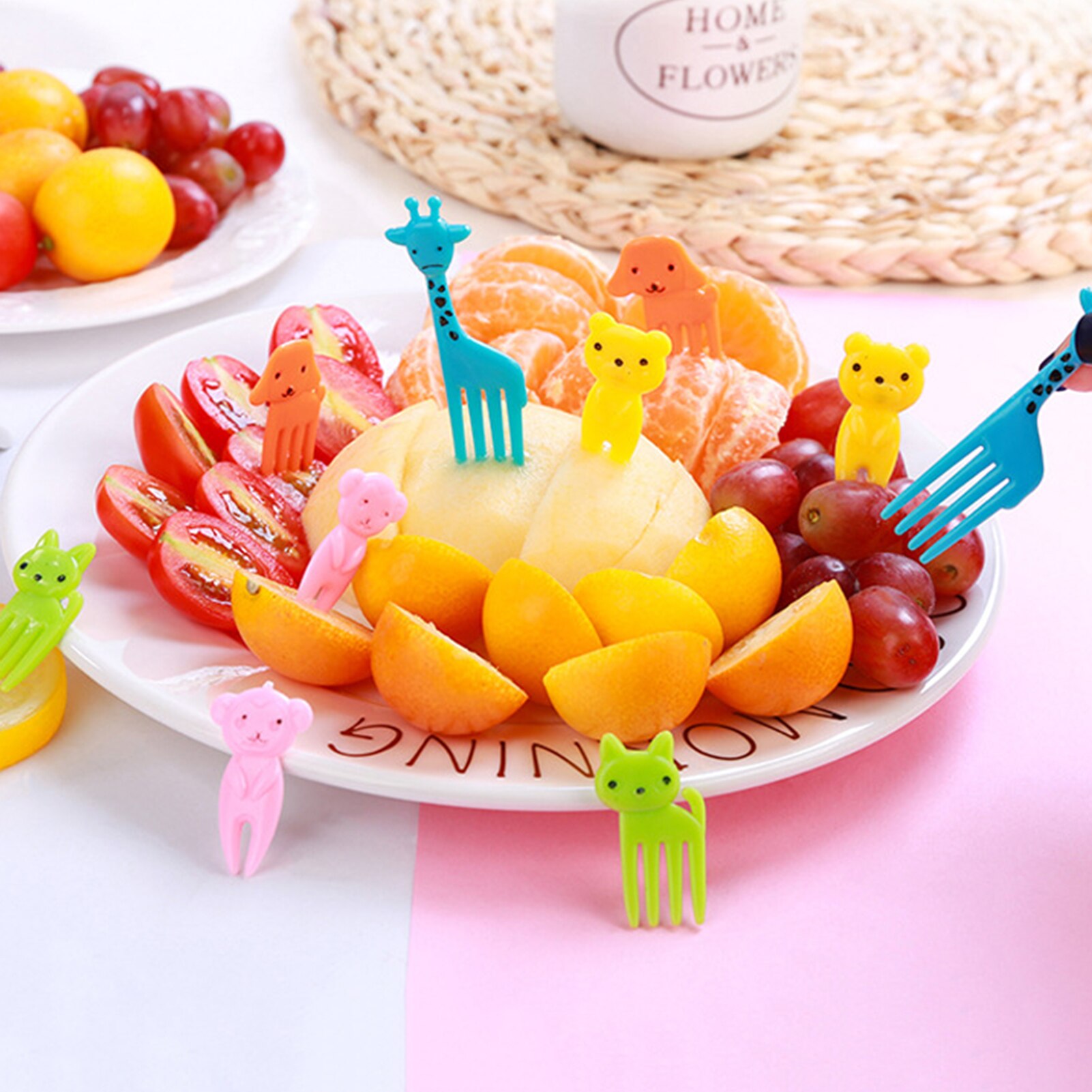 Mini tenedores con patrón de animales para niños, ... – Grandado