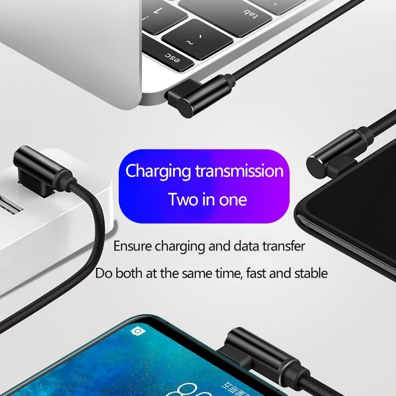 1M USB Type C 90 Fast Charging usb c cable Type-c ... – Grandado