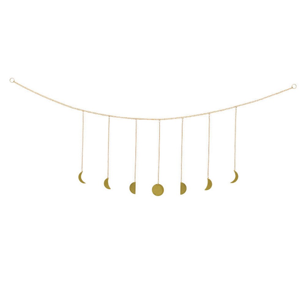 Metal Round Piece Sun Moon Star Shape Hanging Deco... – Grandado