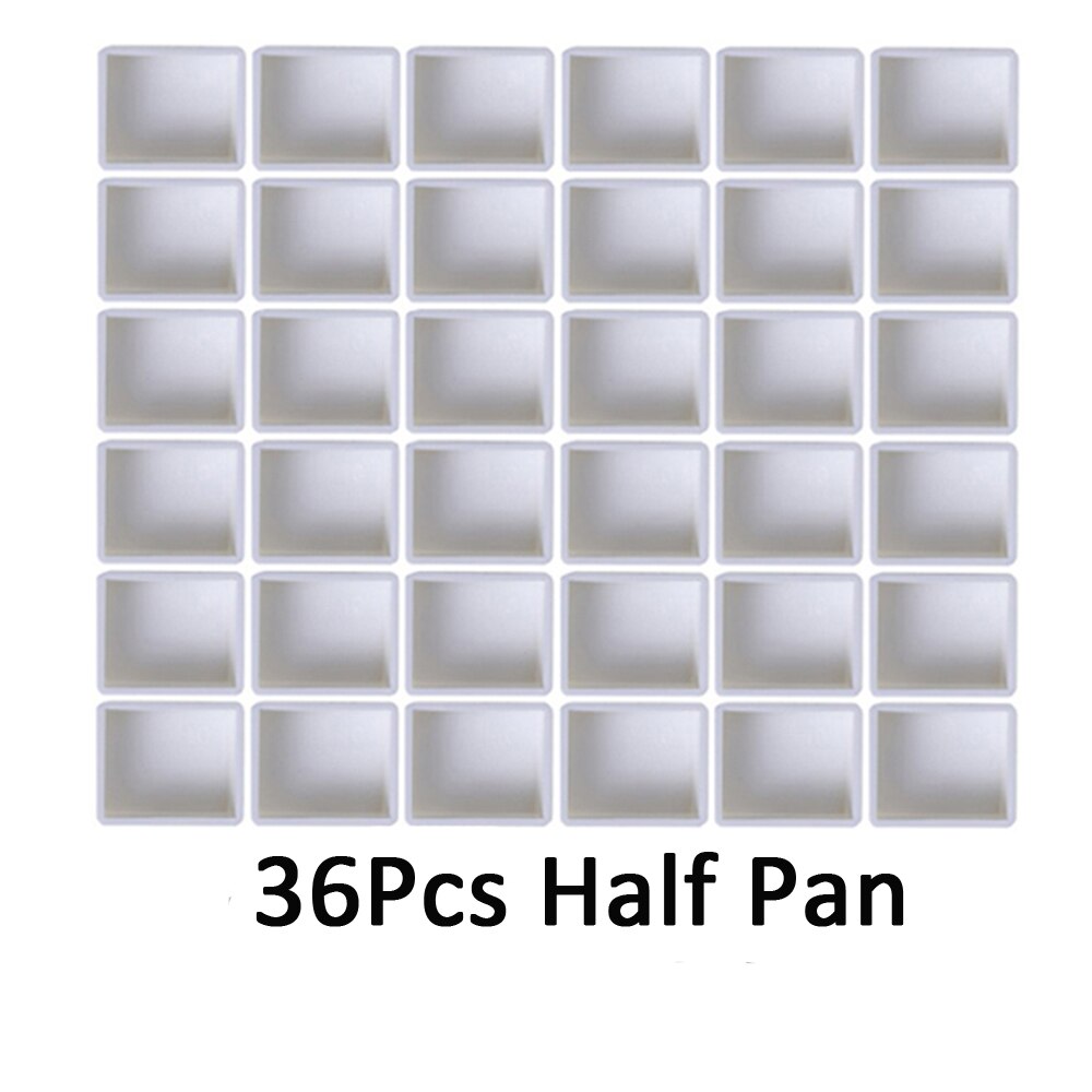Empty Full/Half Pan White Plastic Paint Watercolor... – Vicedeal
