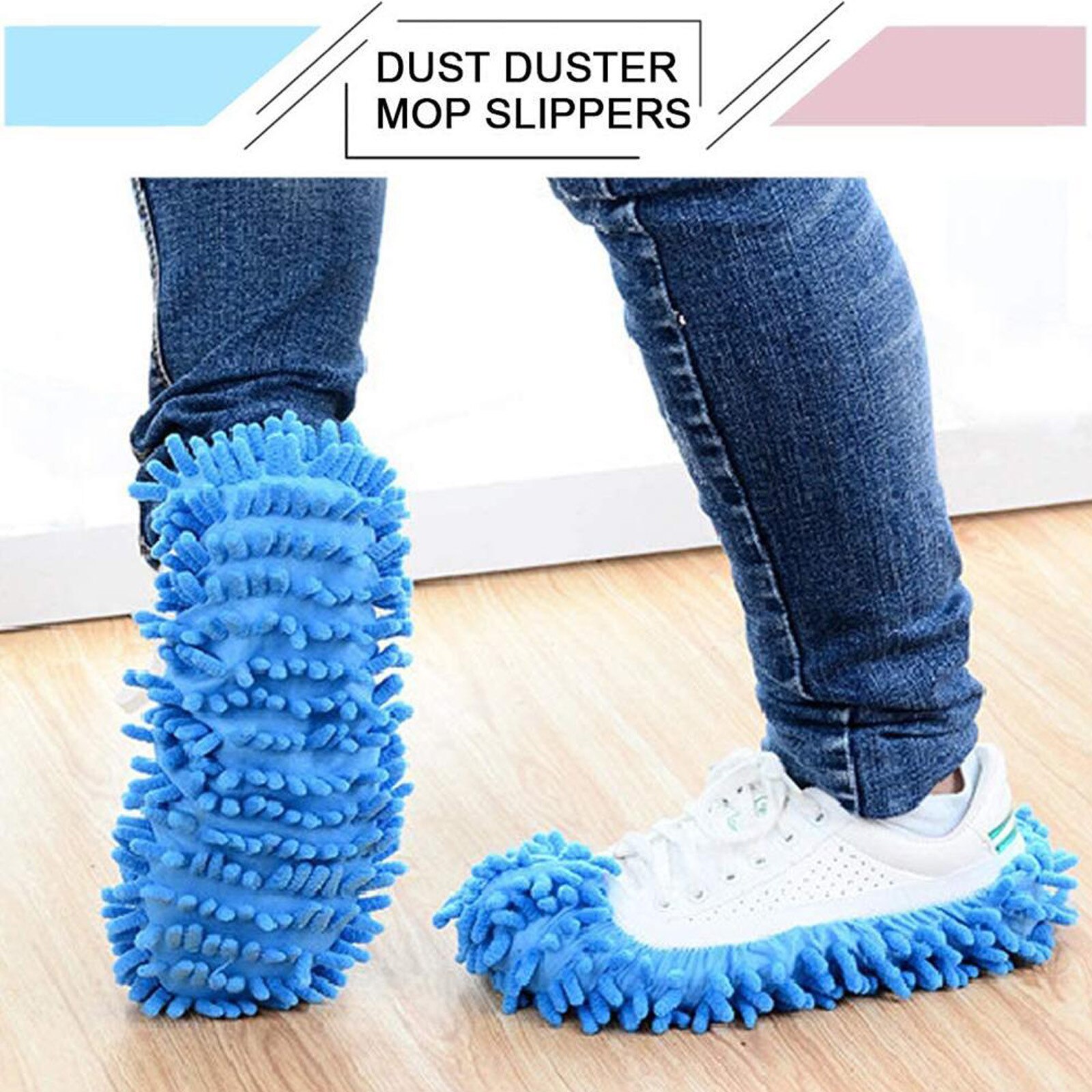 Microfiber Mop Floor Cleaning Lazy Fuzzy Slippers ... – Grandado