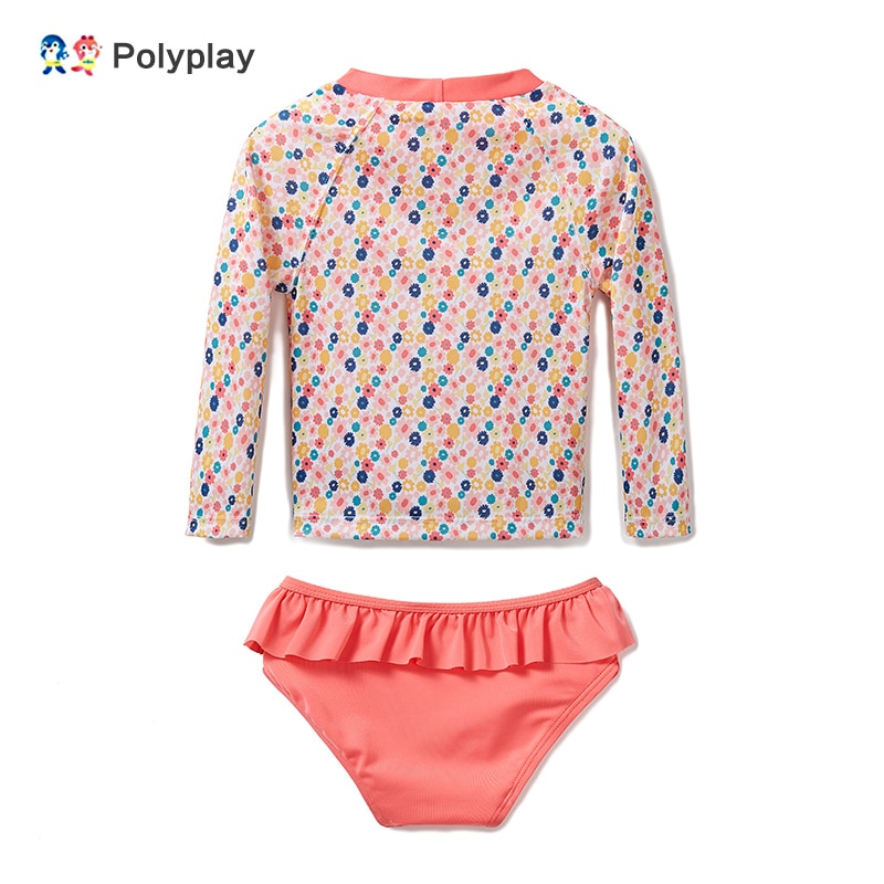 baby Girls Swimwear Long Sleeve Rash Guard UV Prot... – Grandado