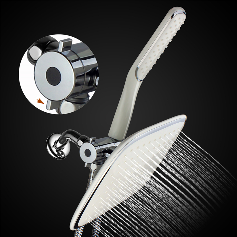 White Bathroom Shower Head Set Water Saving ABS Ch... – Grandado