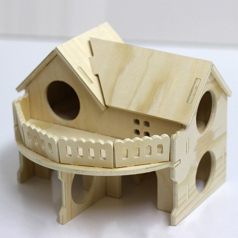 1/2 Layer Wood Hamster Villa Plastic Luxury Cage S... – Grandado