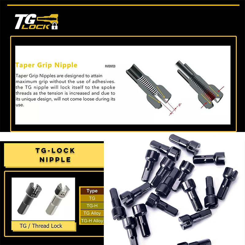 Pillar TG-LOCK Nipples 14G External Spokes Parts B... – Grandado