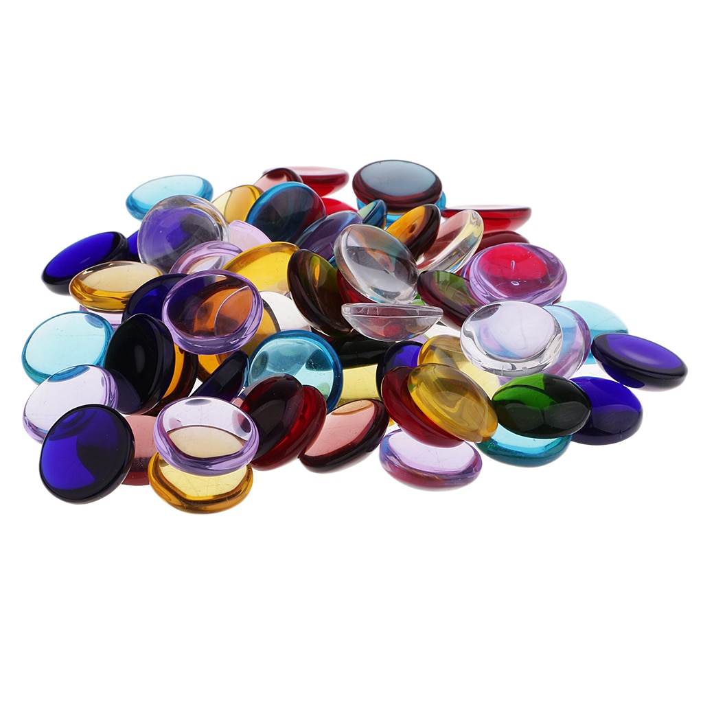 100g Clear Colorful Round Glass Mosaic Tiles for A... – Vicedeal