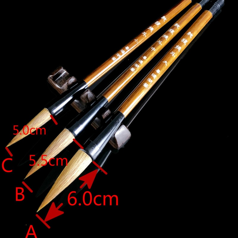 3pcs Weasel Hair Calligraphy Brush Caligrafia Chin... – Vicedeal