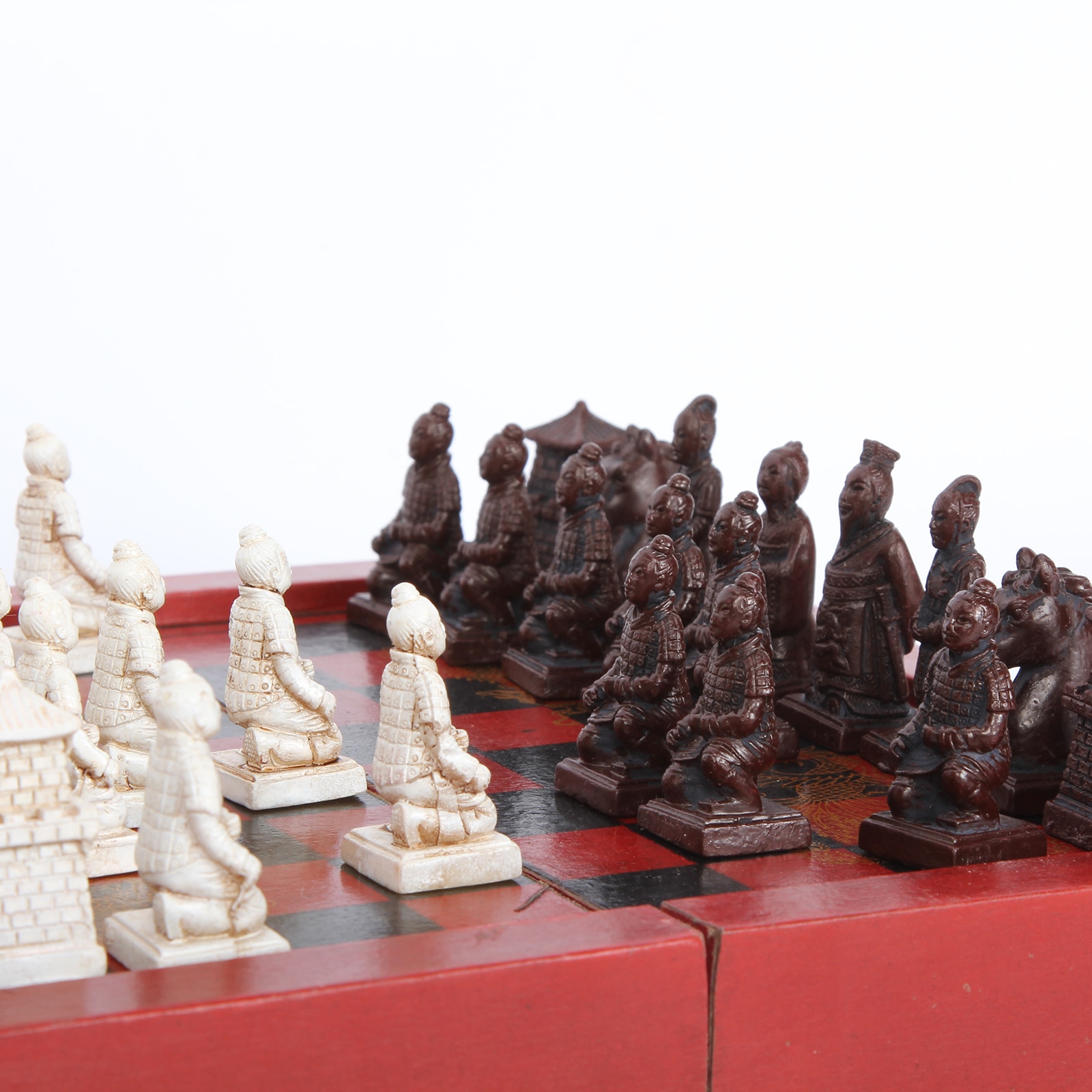 Terracotta Warriors Chess Set 8" Folding Ches... – Vicedeal