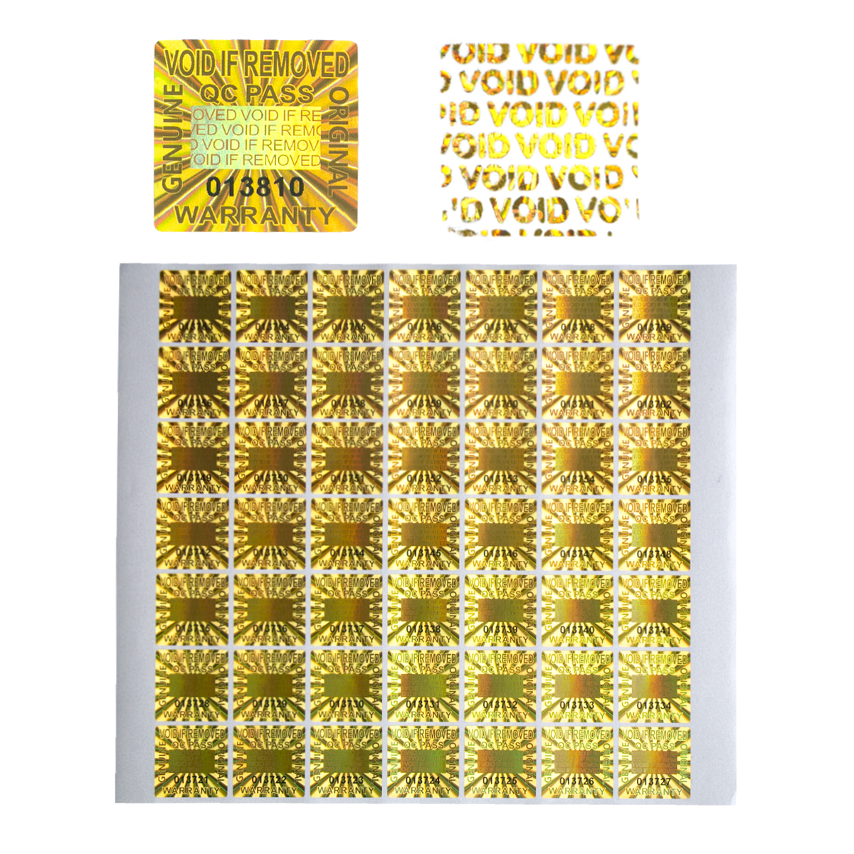 20x20mm Golden Stickers warranty void sticker Tamp... – Vicedeal