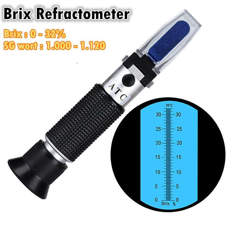 Handheld Beer Wort Wine Refractometer ATC Brix Bre... – Grandado