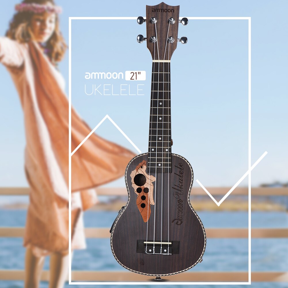 ammoon Spruce 21" Acoustic Ukulele 15 Fret 4 ... – Vicedeal
