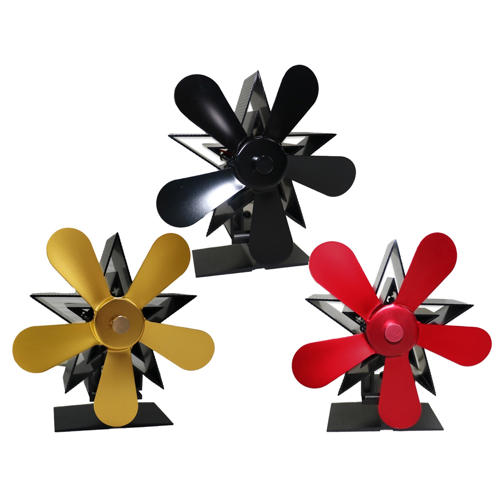 Portable Fireplace Fan 5-Blade Heat Powered Heat D... – Grandado