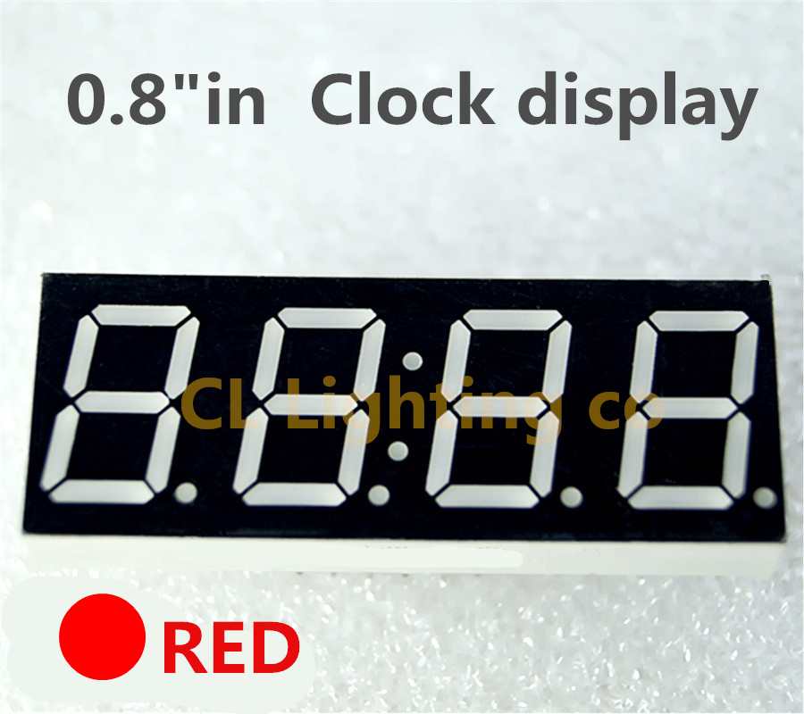0.8" 0.8in Red Clock LED Display 0.8 Inch 7 Seven ... – Vicedeal