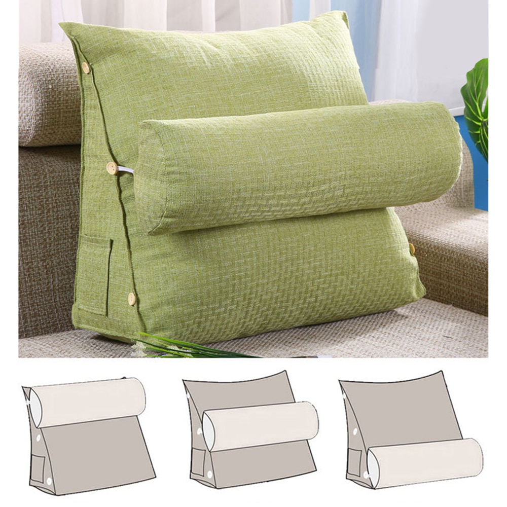Cotton Linen Triangular Backrest Cushion For Sofa ... – Grandado