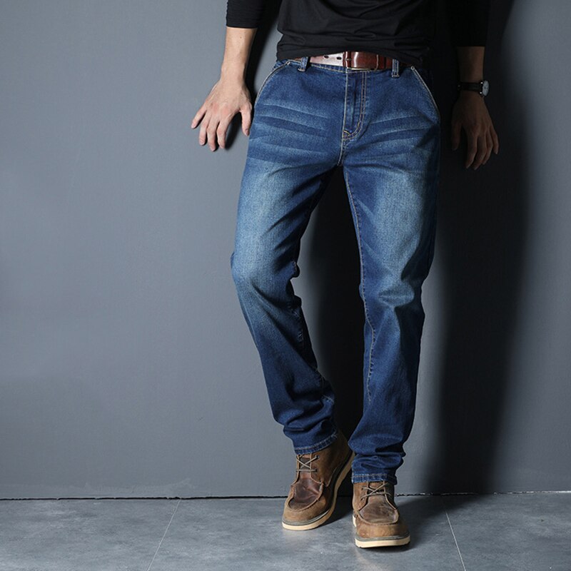 Plus Size 32-48 Men's Business Jeans Classic L... – Vicedeal