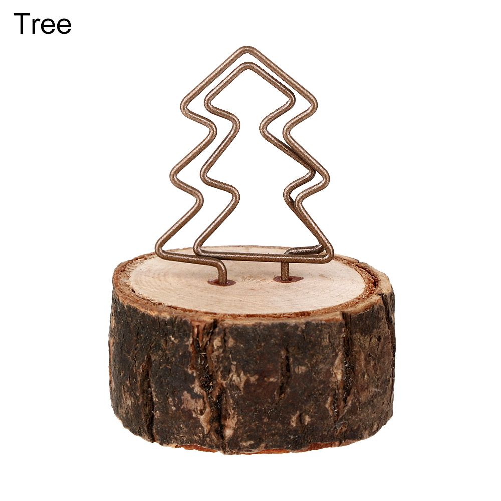 Romantic Wooden Round Shape Base Photos Clips Clam... – Vicedeal