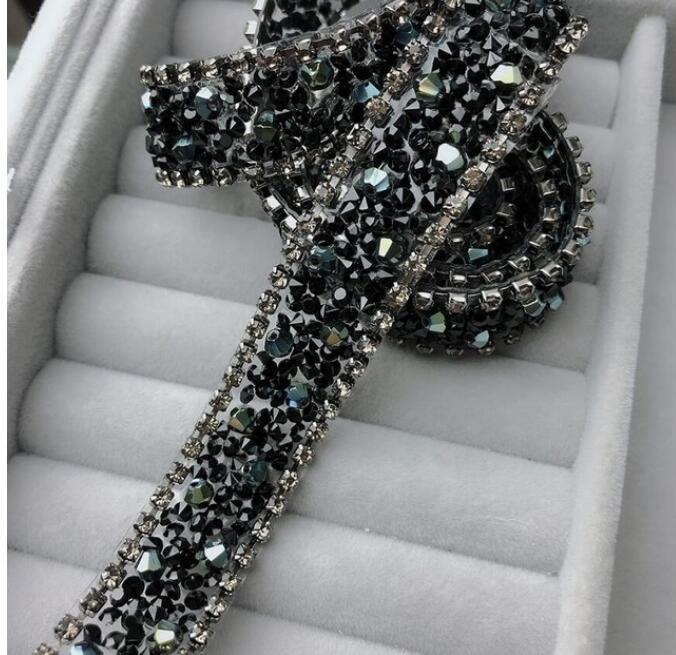crystal rhinestone trim,1yard/lot,width 1.8cm glas... – Grandado
