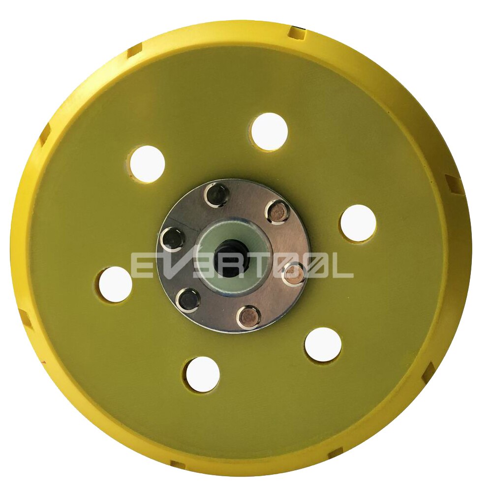 Yellow PU Backing Pad With Dust Extraction Holes – Grandado