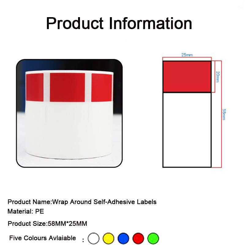 500Pcs Wrap Around Self AdhesiveLabel Wire Etherne... – Vicedeal