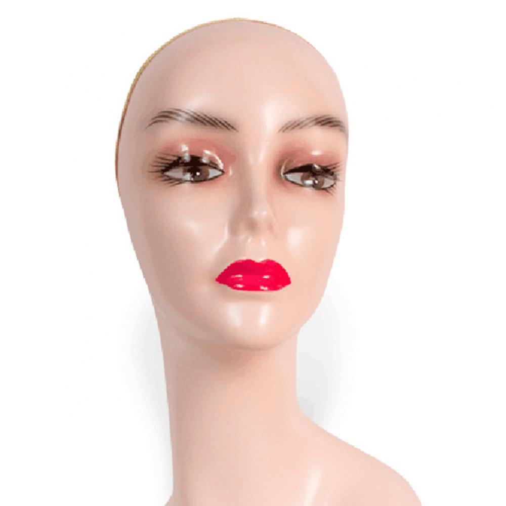 Vrouwelijke Hoofd Model Mannequin Pruik Sjaal Glaz... – Vicedeal