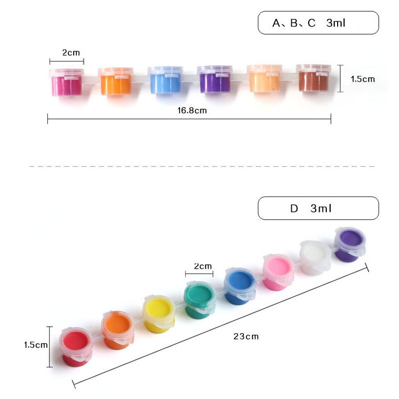 6/8 Colors Acrylic Paint Set For Paint By Numbers ... – Grandado