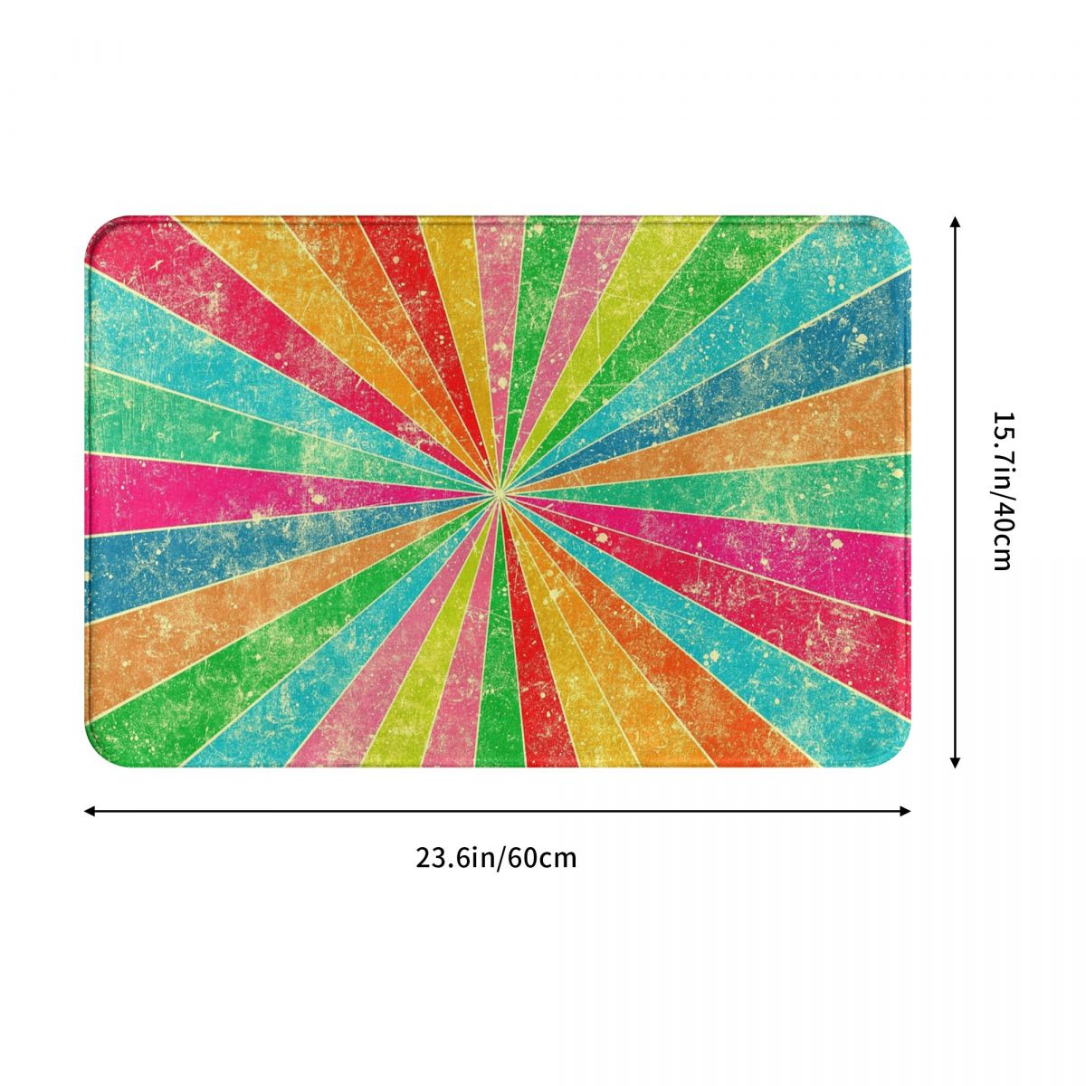 Rainbow Doormat Rectangle Soft Bathroom Living Roo... – Grandado