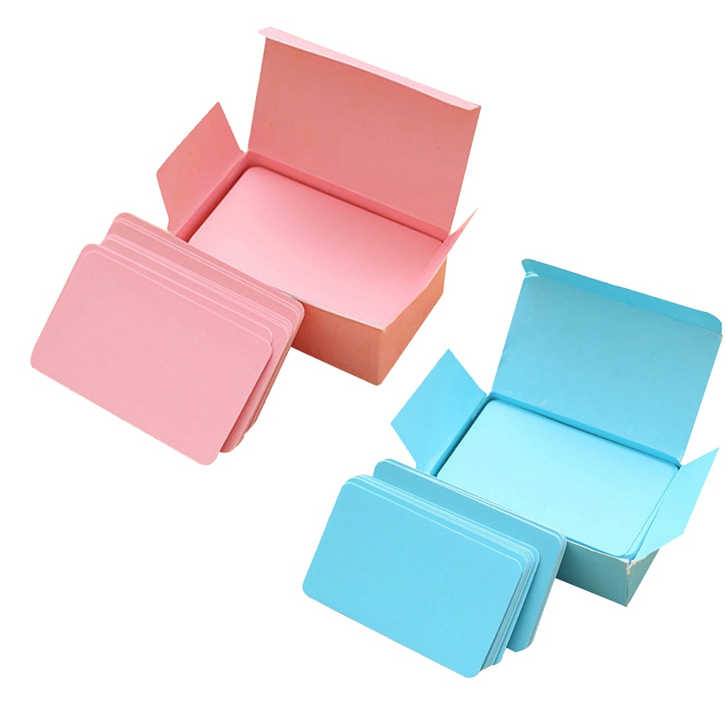 2 Boxes Pink + Blue Paper Blank Index Flash Cards ... – Grandado