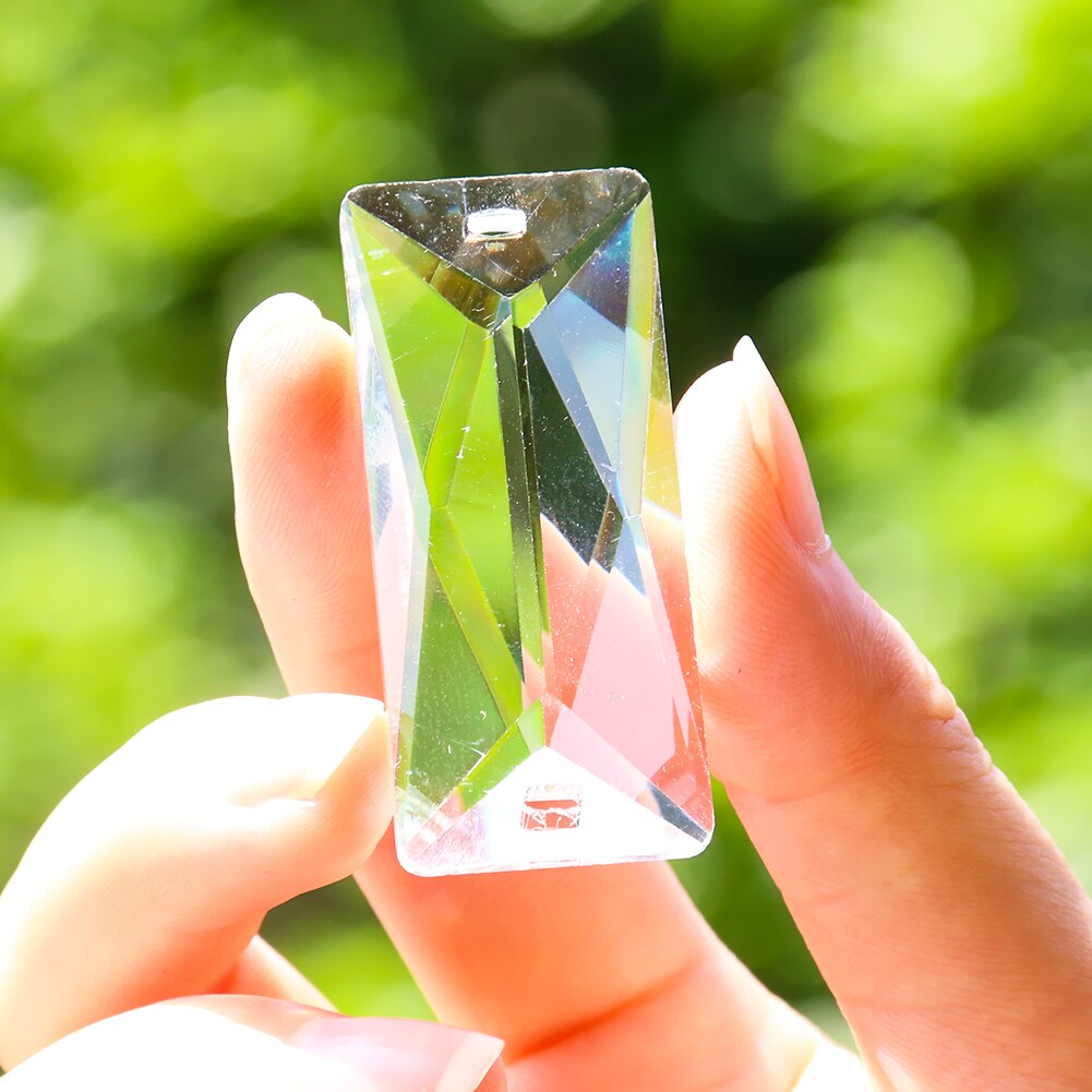 5PC Transparent Rectangular Crystal Prism Chandeli... – Grandado
